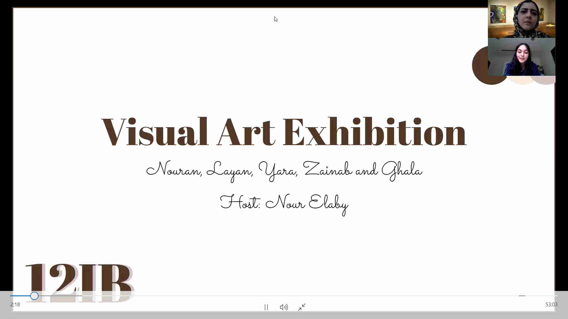 ||Al Hussan International|| Visual Art Exhibition Grade 12IB