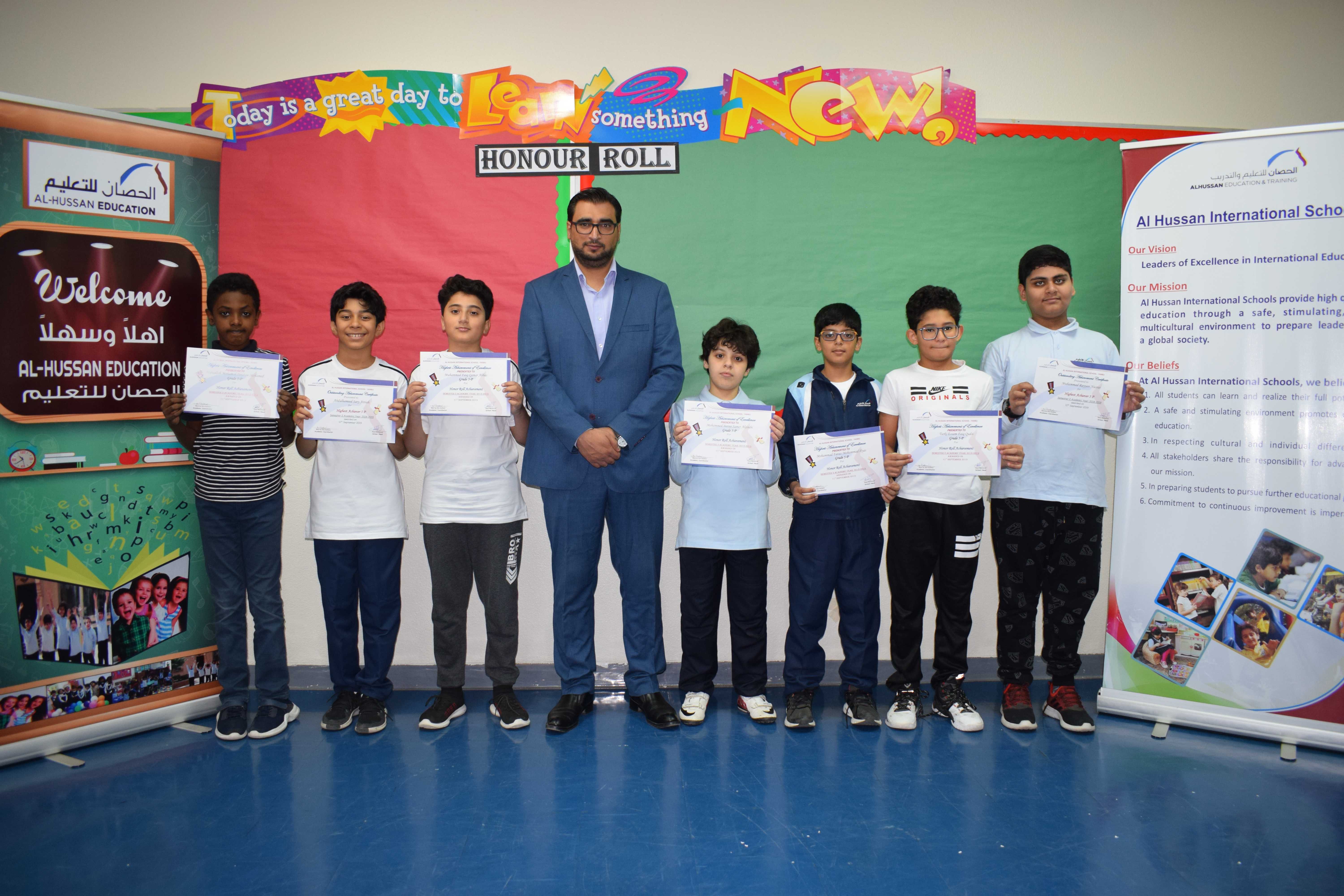 ||Al Hussan International|| Honor Roll - 2019-2020 - Boys Section