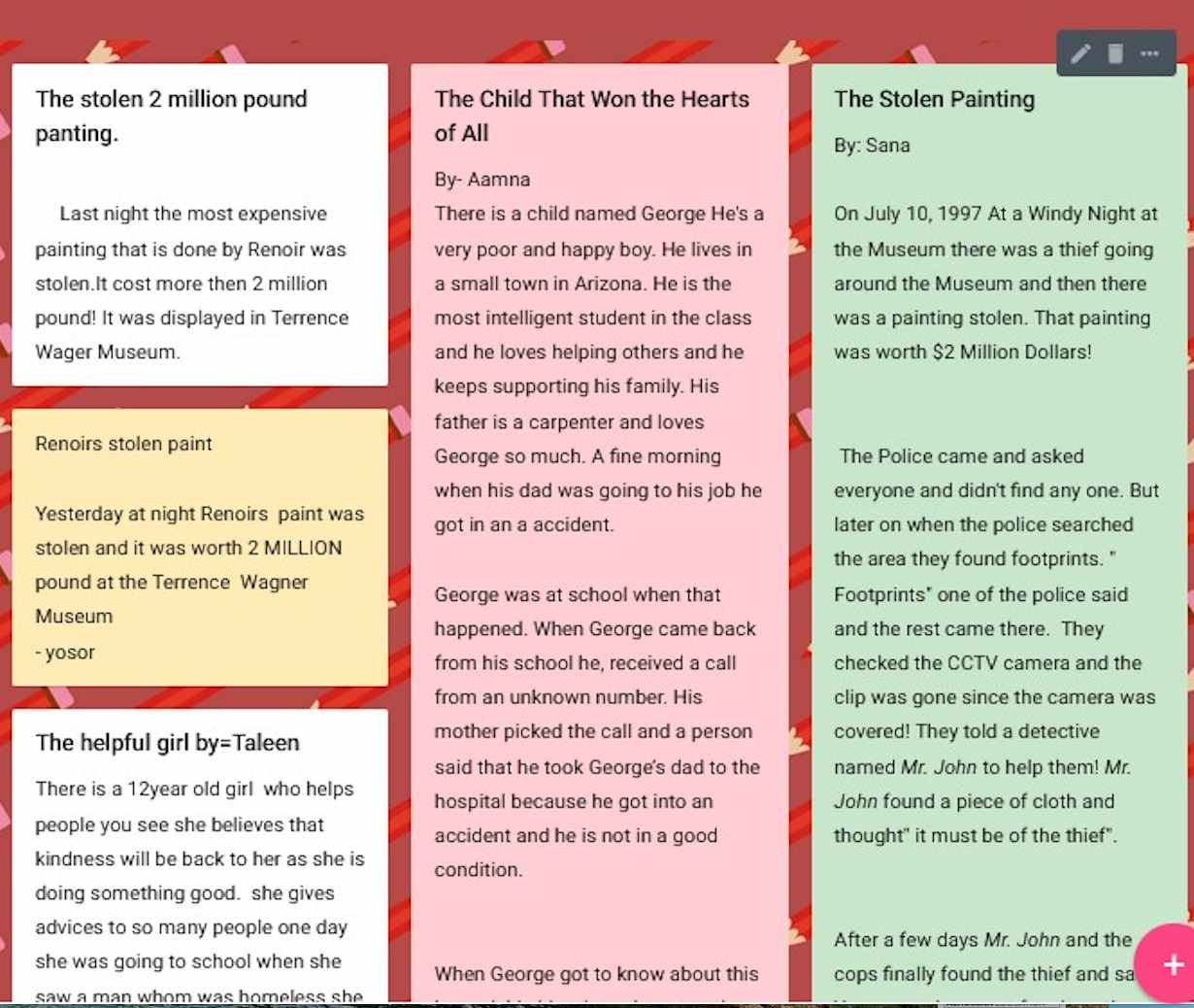 ||Al Hussan International|| Newspaper Article Grade 7