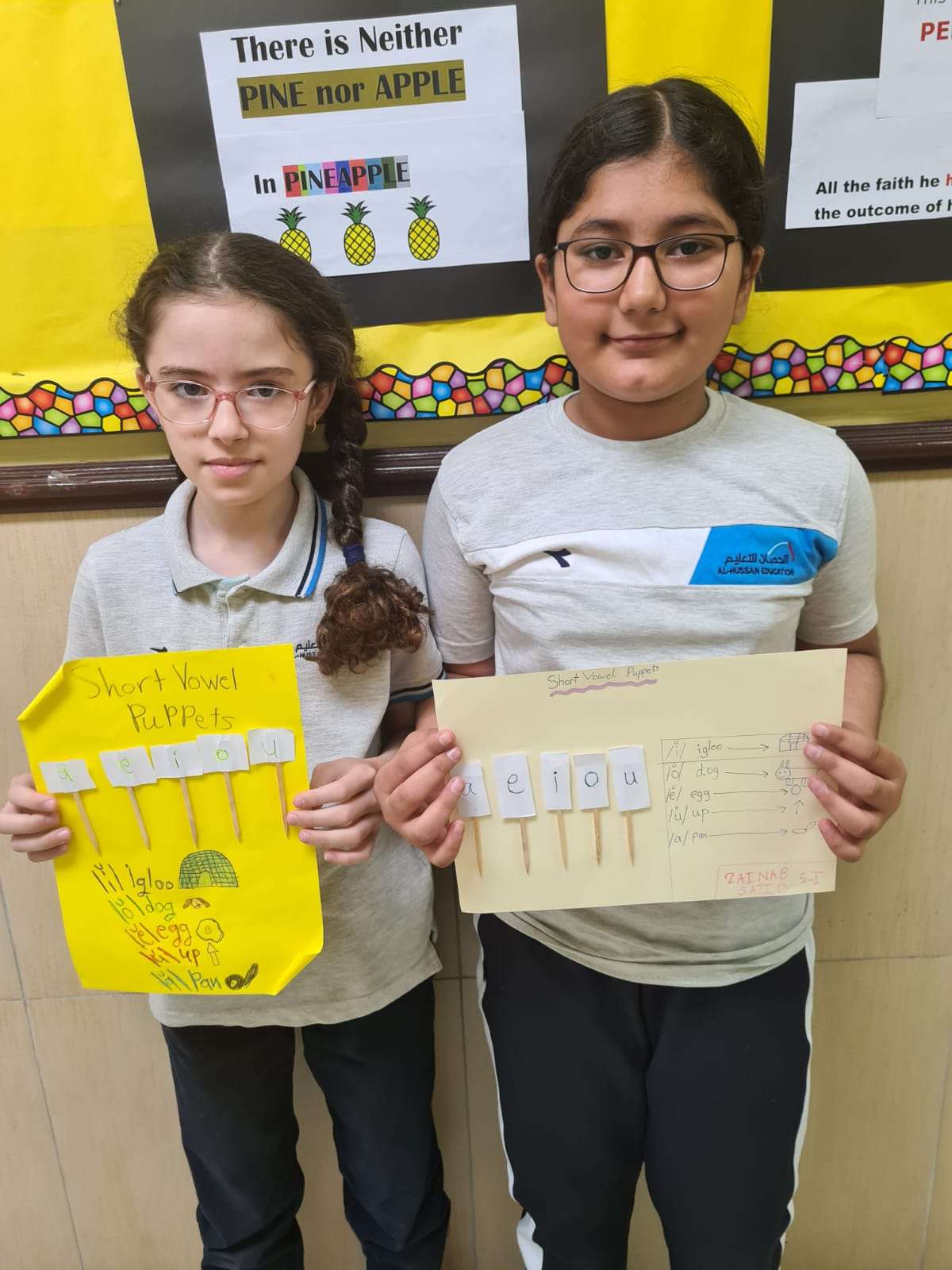 ||Al Hussan International|| Short vowel puppets Grade 5