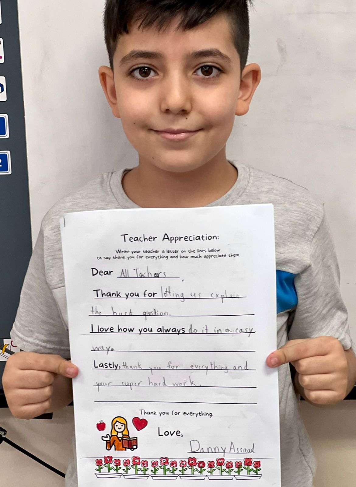 How To Write A Thank You Letter Grade 3 at Diane Rearick blog