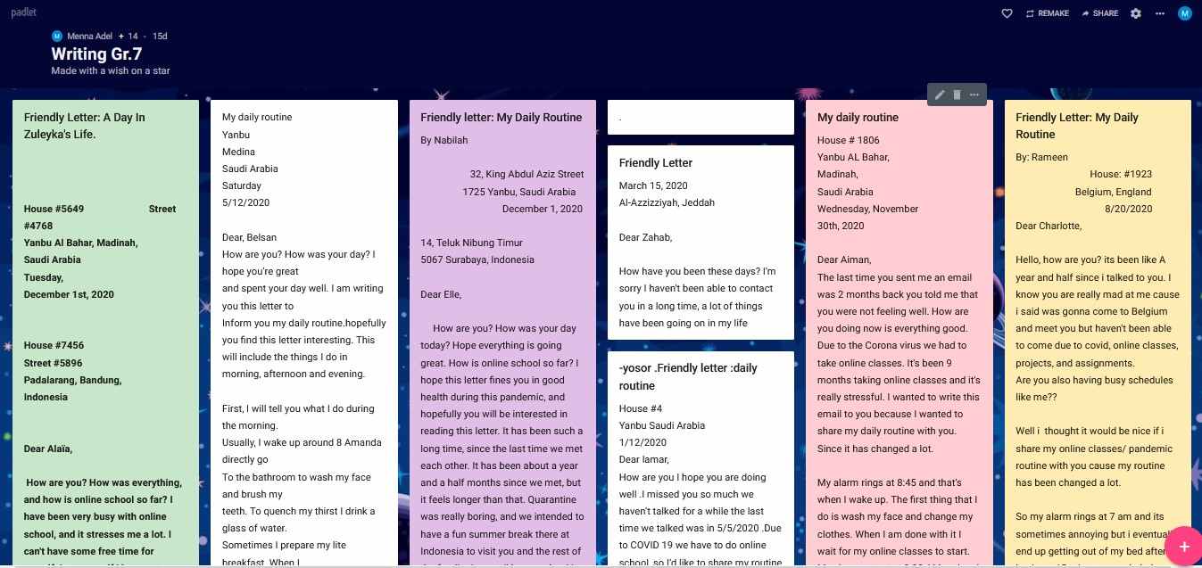 ||Al Hussan International|| Writing a Friendly Letter Grade 7